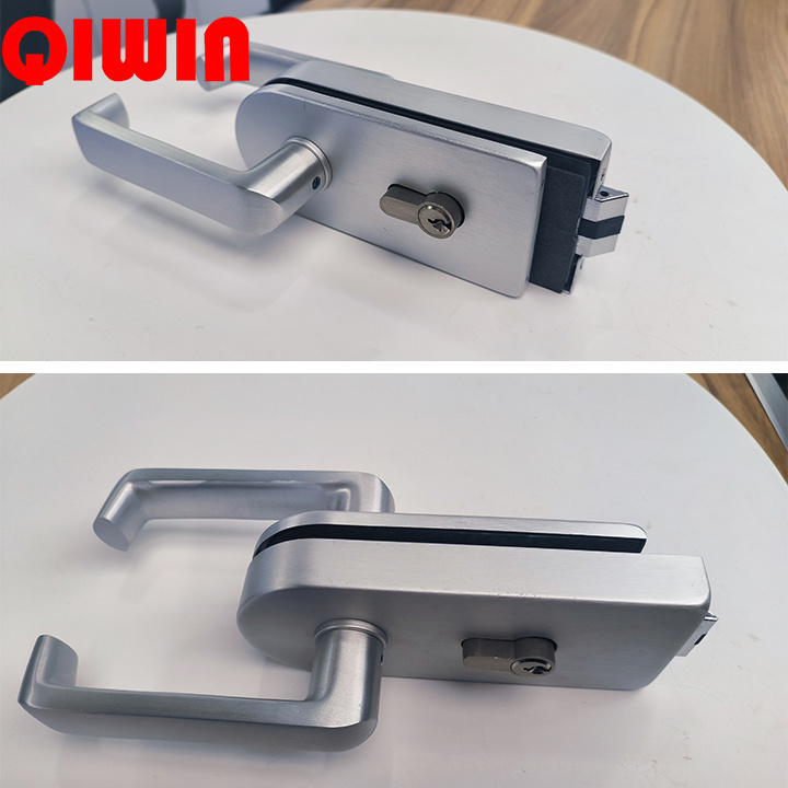 Newest Matt Black Finish Glass Door Locks For Aluminum Frame Glass Door ...
