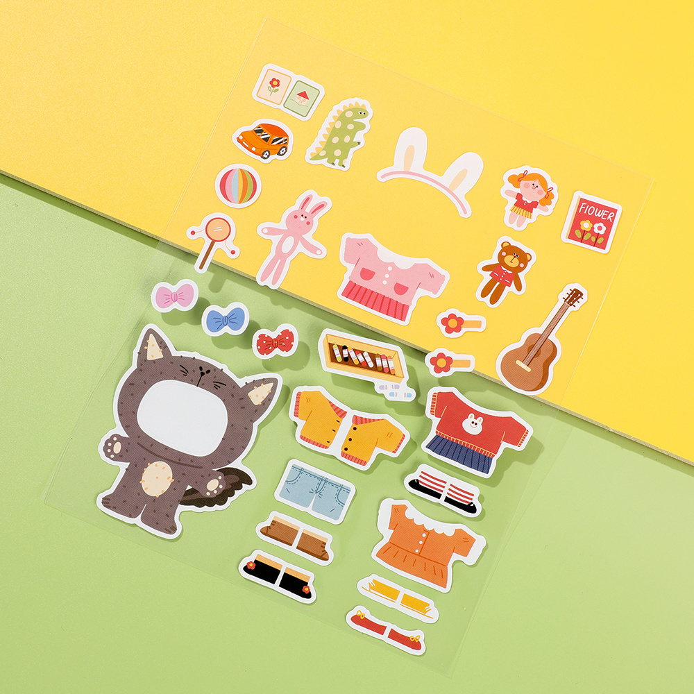 Custom Kiss Cut Clear Cartoon Sticker Sheet Transparent Anime For Kids ...