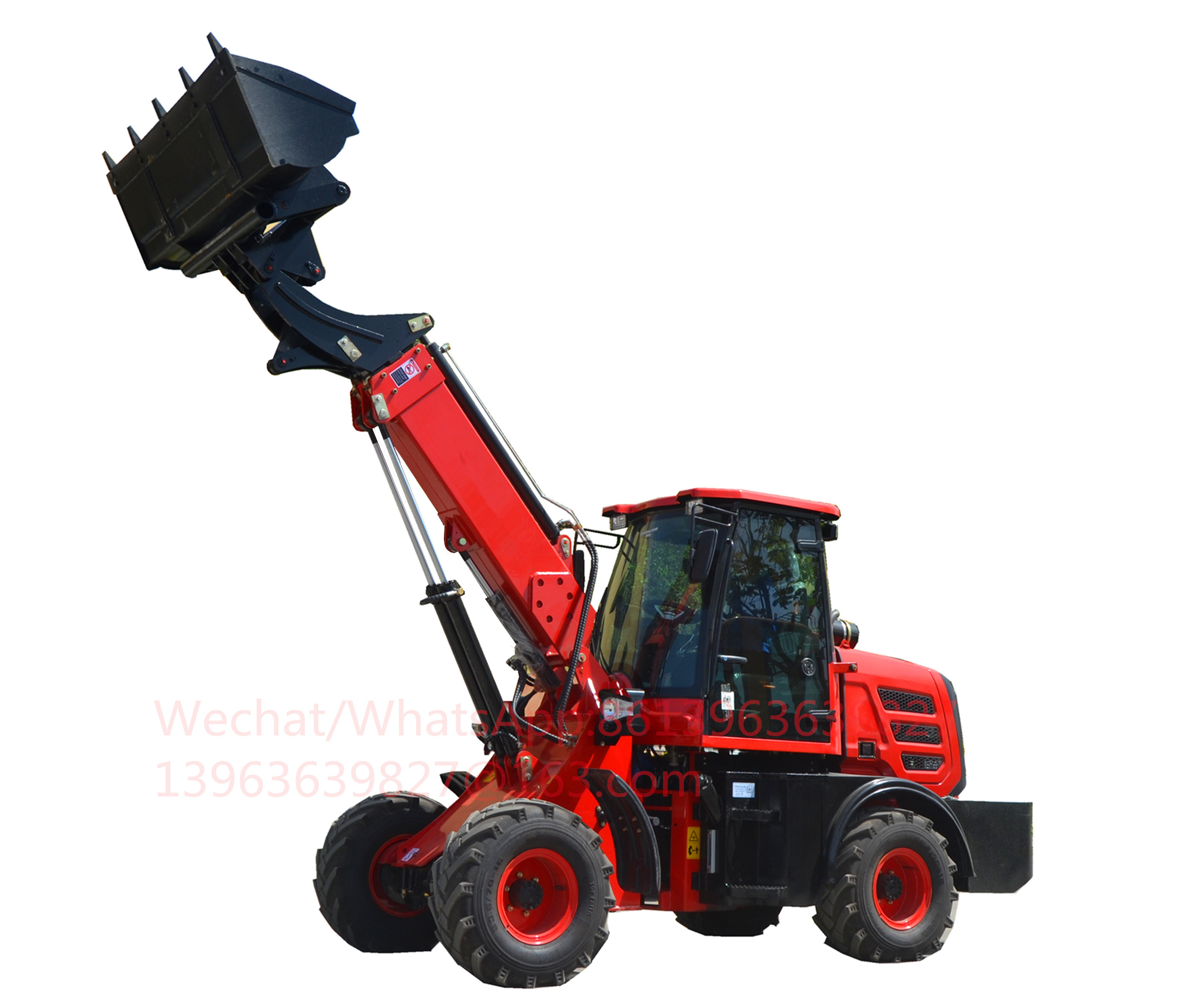 1500kg telescopic loader machinery mini chinese wheel loader boom ...