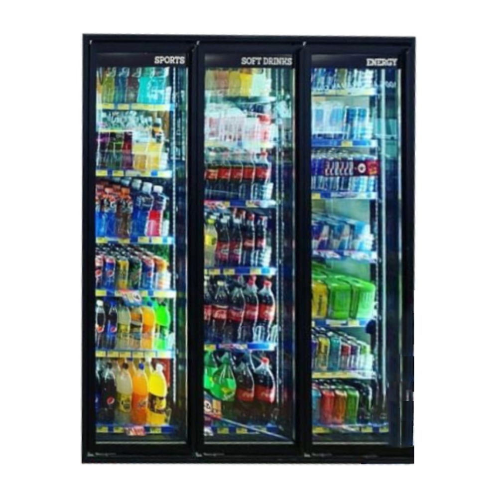 SHHAG factory walking cooler glass door with frame for walk in chiller ...