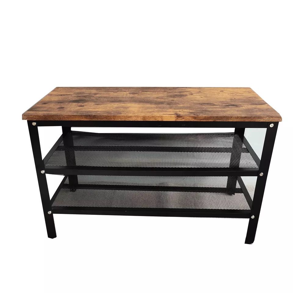 Heavy Duty Metal bench shoe storage with seat | Bestsuppliers.com