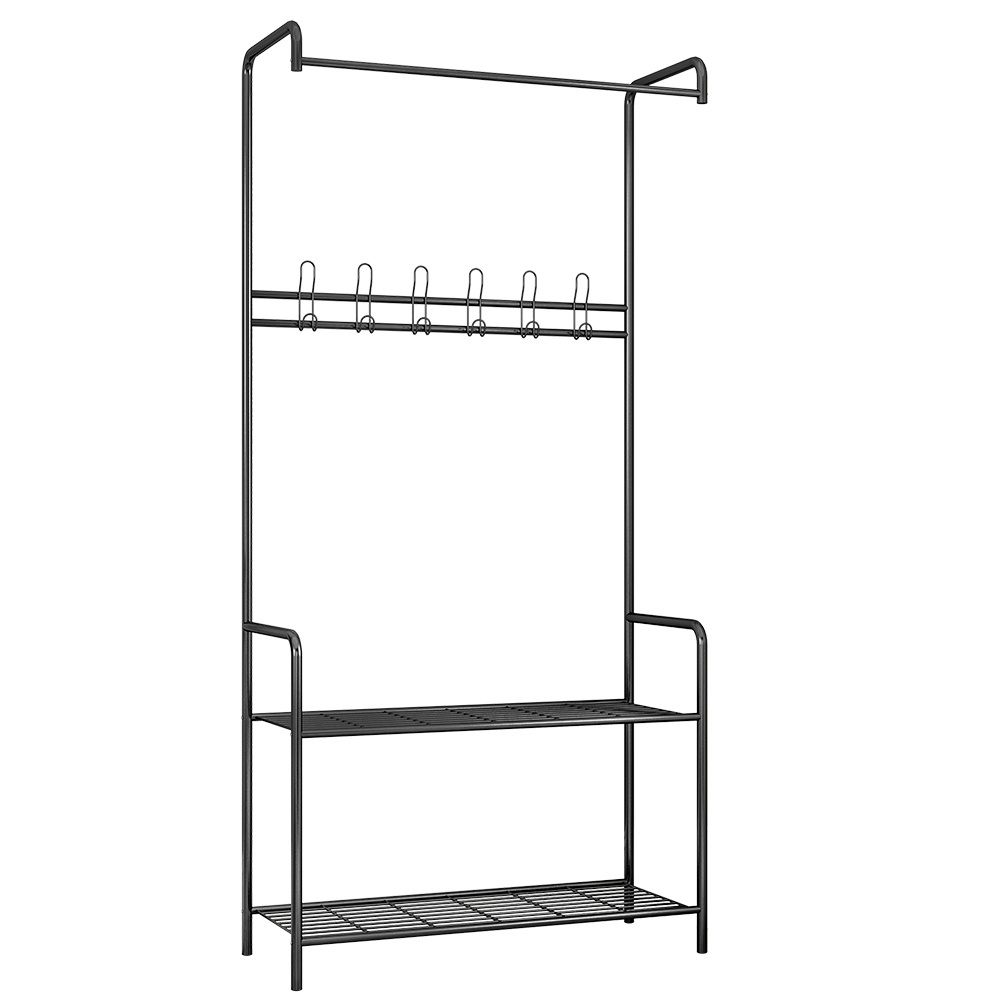 Suoernuo 083y entryway corner coat hat rack bench hall tree ...