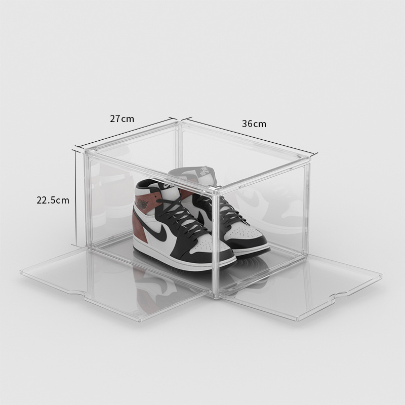 Furniture Storage Clear Plastic Stackable Ladies Men Plastic Shoe Box ...