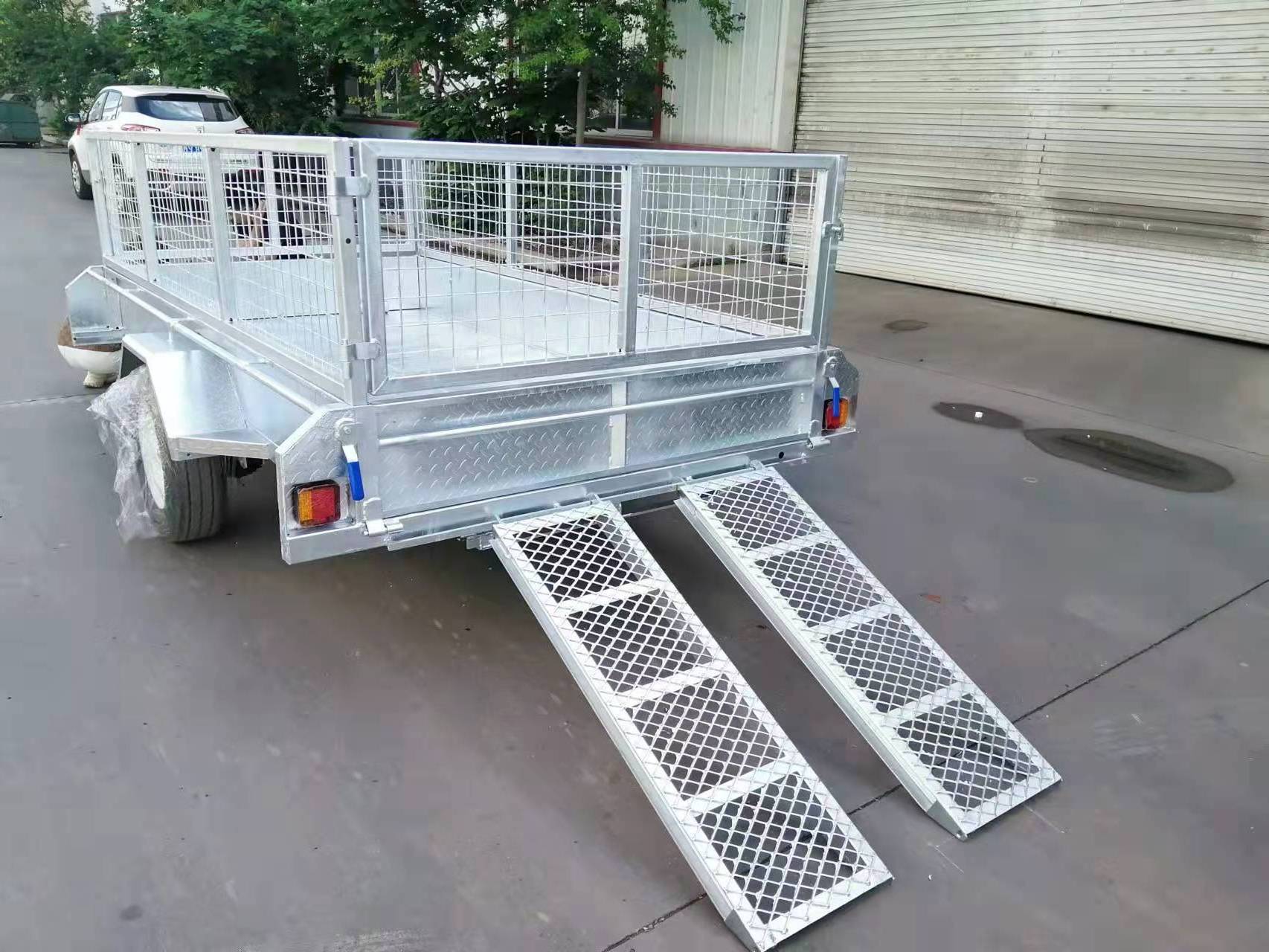 China Factory price trailer mesh cage 6*4 galvanized box trailer farm ...