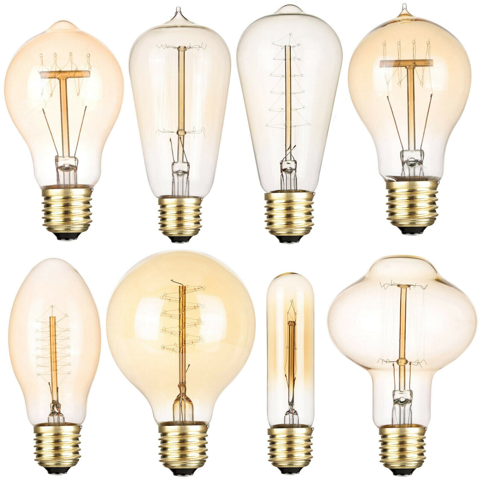 Vintage E27 40W Industrial Edison Bulb Filament Light Warm White Decor ...