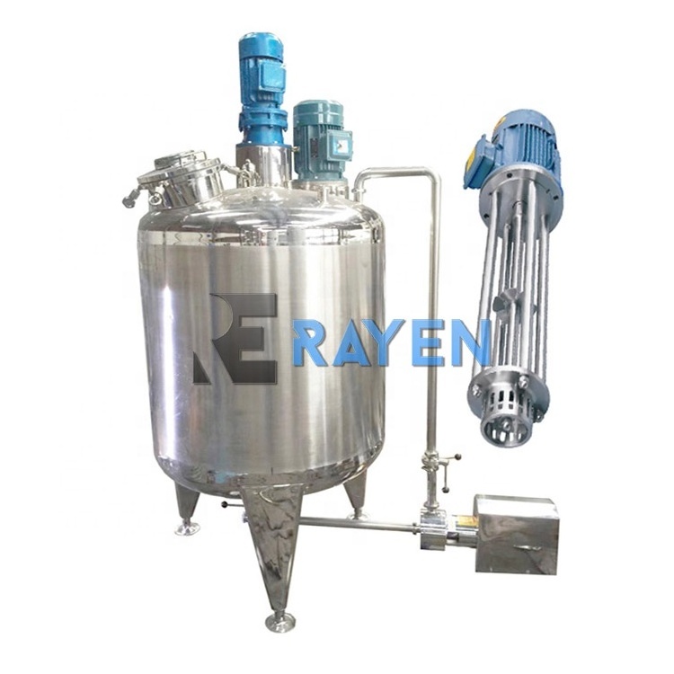 500L 1000L Stainless steel Tank with agitator homogenizer mixer Tank ...
