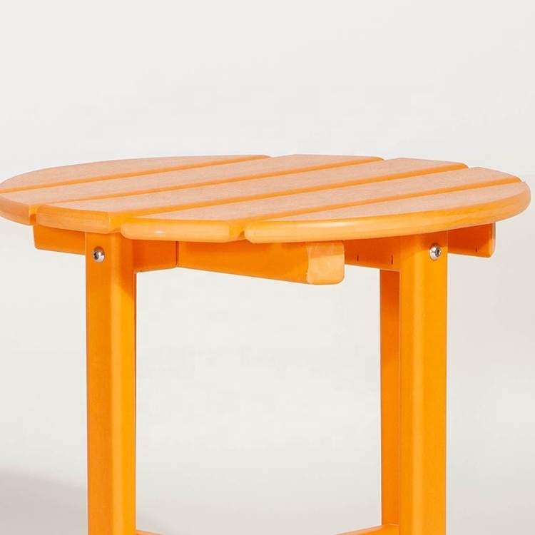 Adirondack Outdoor Side Table Tier White Poly Patio End Table Weather ...