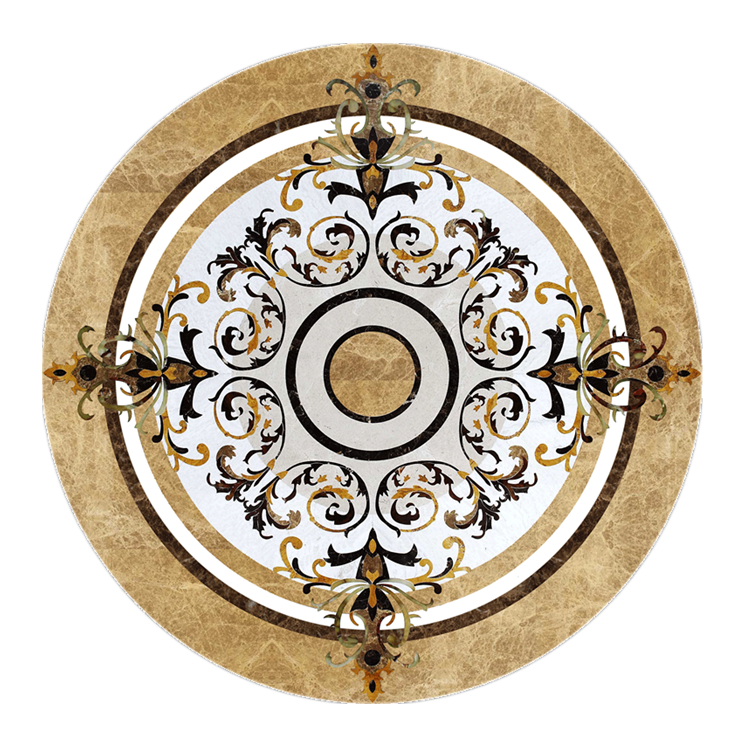 Waterjet Marble Mosaic Tiles Waterjet Medallion Round Medallions ...