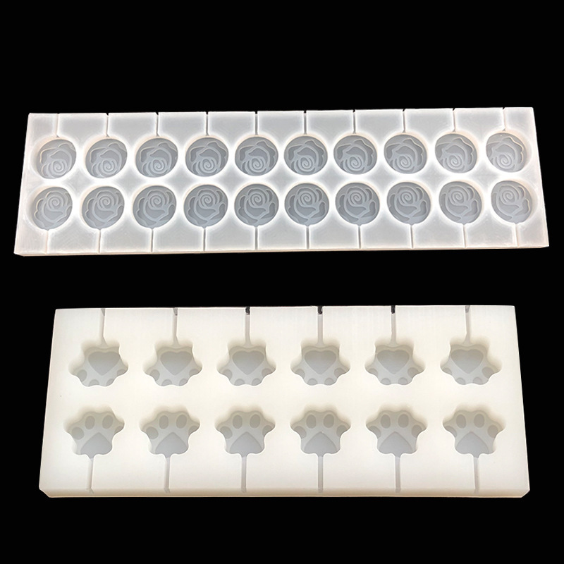 100 Cavity Silicone Round Lollipop Molds DIY Chocolate Mould ...