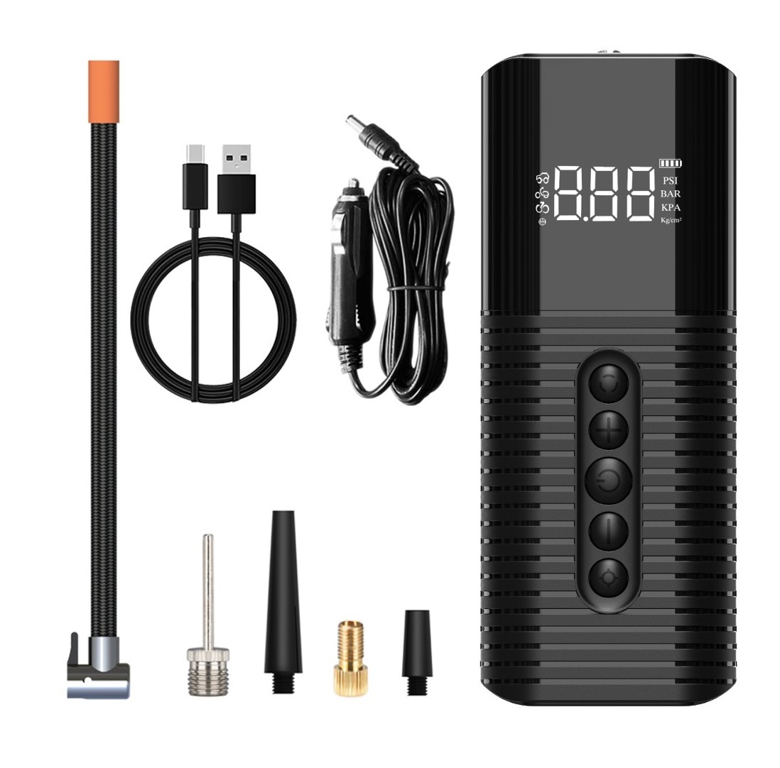 Strong power digital showing air pump car tyre inflatable air digital ...