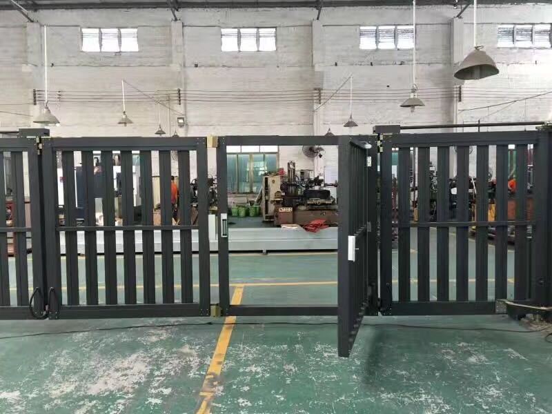commercial double opening folding gate hanging gate factory entrance ...
