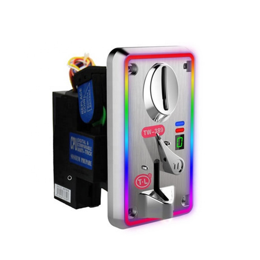 coin pusher electric coin selector TW 389 coin acceptor LED panel for ...