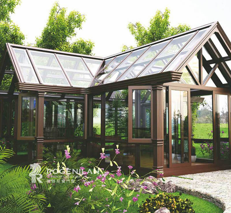 Aluminum Frame Laminated Glass House Free Standing Sun Rooms Balcony ...