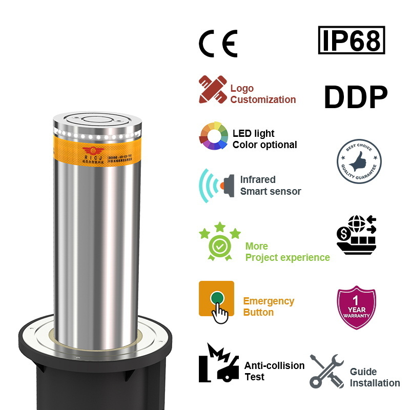 Automatic Retractable Hydraulic Bollards Post Car Parking Bollard ...