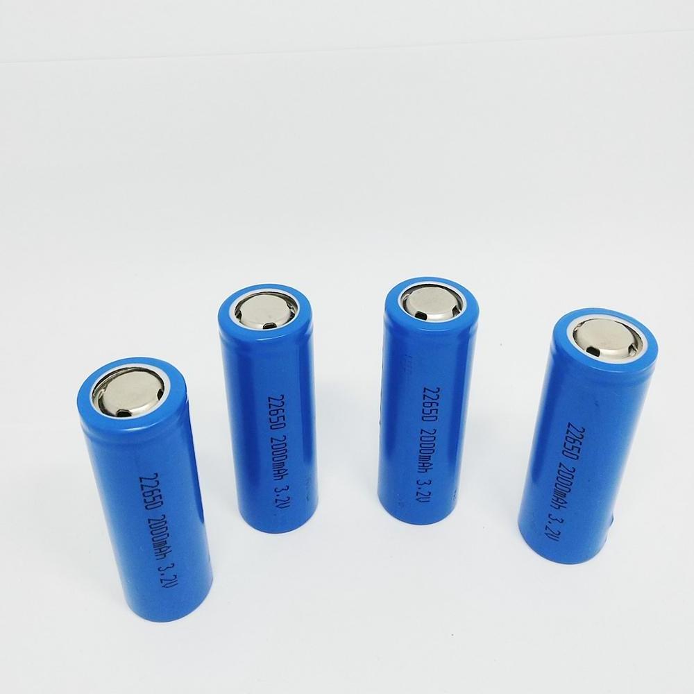 Solar system rechargeable 22650 battery bulk CE ROHS 3.2v 2000mah ...