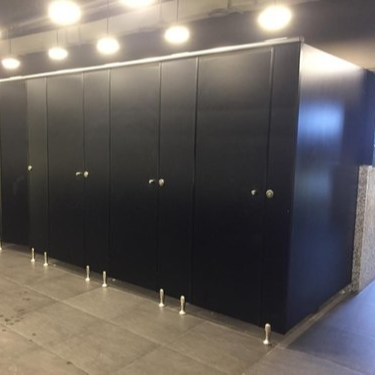 Waterproof Black Color HPL Board Toilet Partition or public toilet door ...