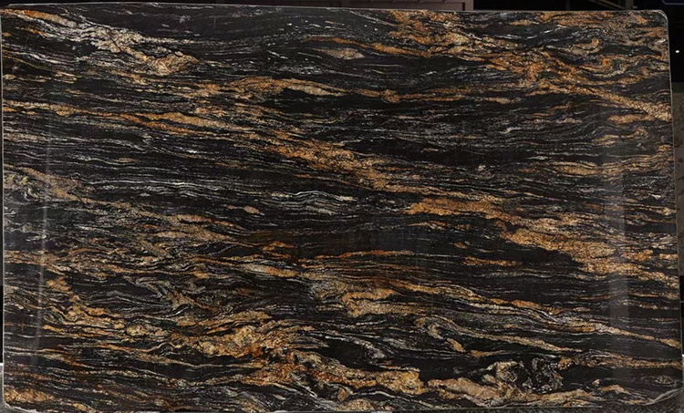 Belvedere quartzite titanium cosmic black gold granite for wall and ...