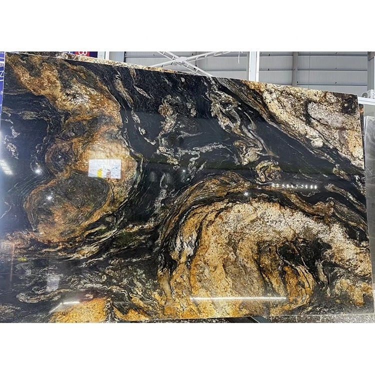 Belvedere quartzite titanium cosmic black gold granite for wall and ...