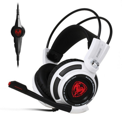 Somic G941 USB 7.1 Virtual Gaming Headset with Microphone Vibration Stereo Bass Game headphone LED Light for Computer PC Gamer BestSuppliers