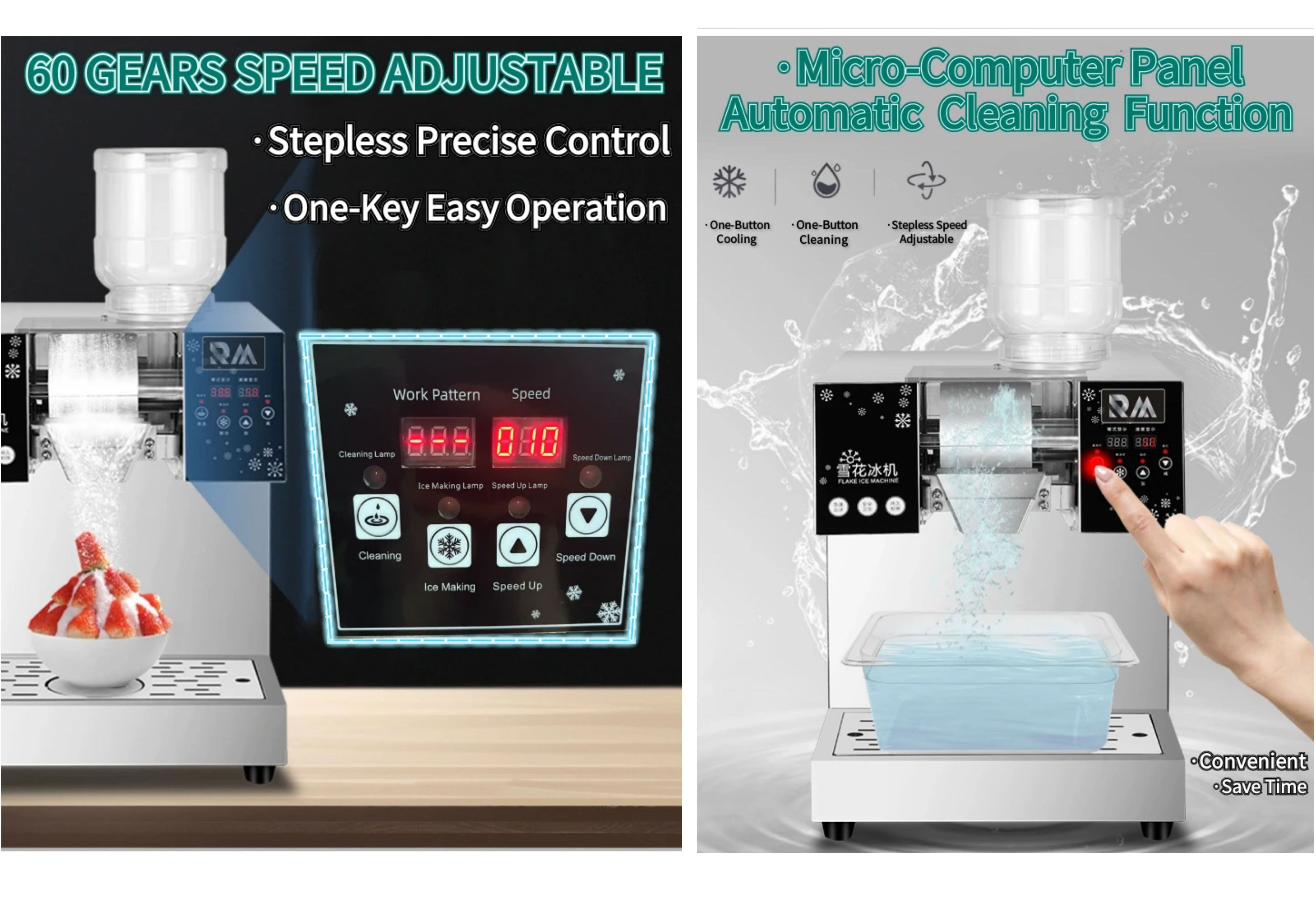 Latest large small fest koreanische bing su rotate A snowflake noodle ...