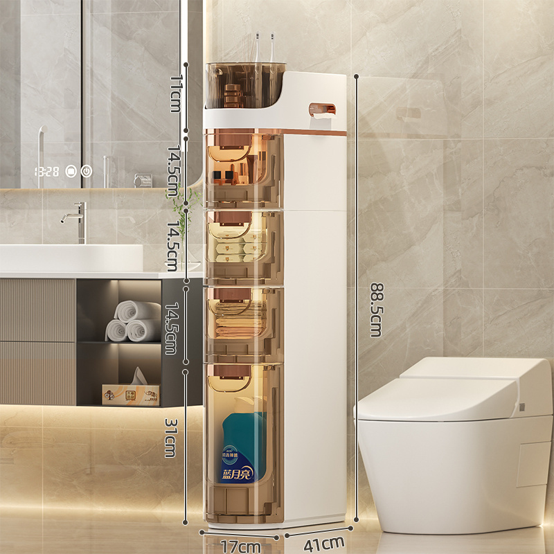 Space-Saving Multifunctional Bathroom Storage Cabinet Convenient and ...