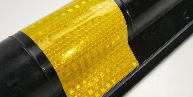 800mm height Round angle Parking Safety Square reflective rubber corner ...