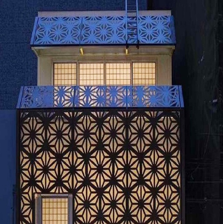 Building exterior aluminum perforated panels decorative facade cladding ...