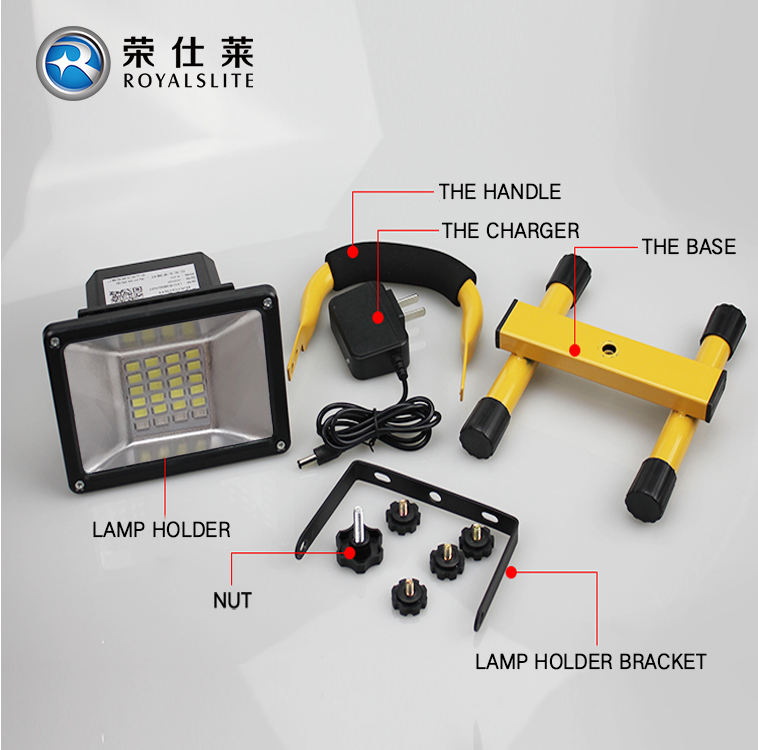 Portable Rechargeable Led Flood Light Garden Light Outdoor Waterproof ...