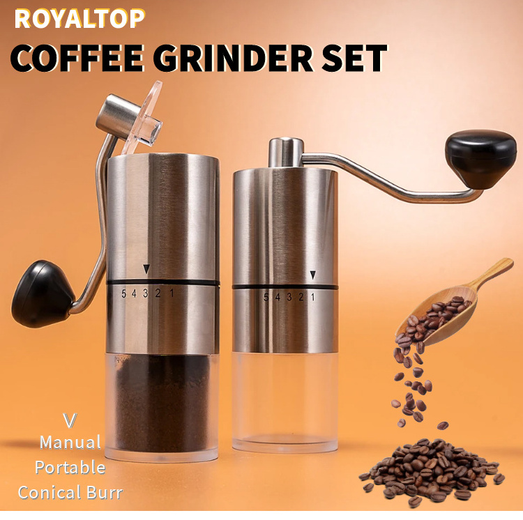 Wholesale adjustable Grinding Settings small Coffee Bean Grinders conical burr Manual coffee grinder for espresso drip press BestSuppliers