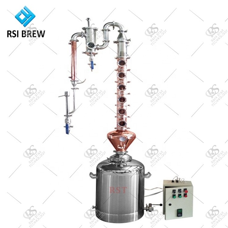 4 inch 6 inch 8 inch glass moonshine still alcohol distillation column ...