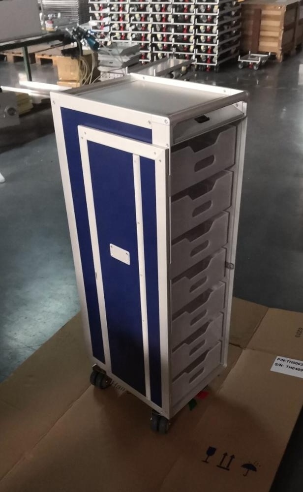 Aluminum half size airline aviation aircraft galley cart ...