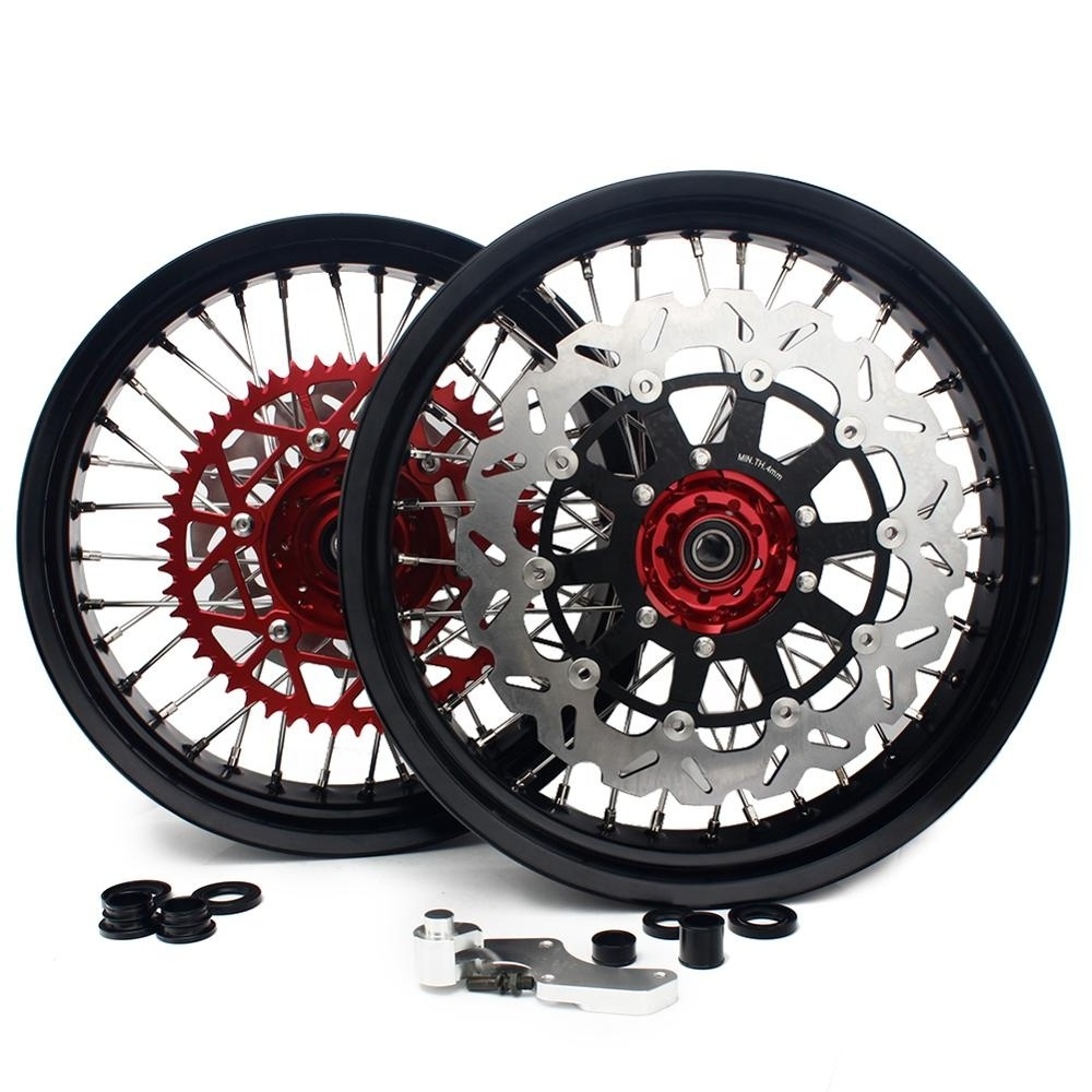 High Quality Motorcycle Aluminum Wheel Supermoto 17 Inch Wheel Rim Full ...