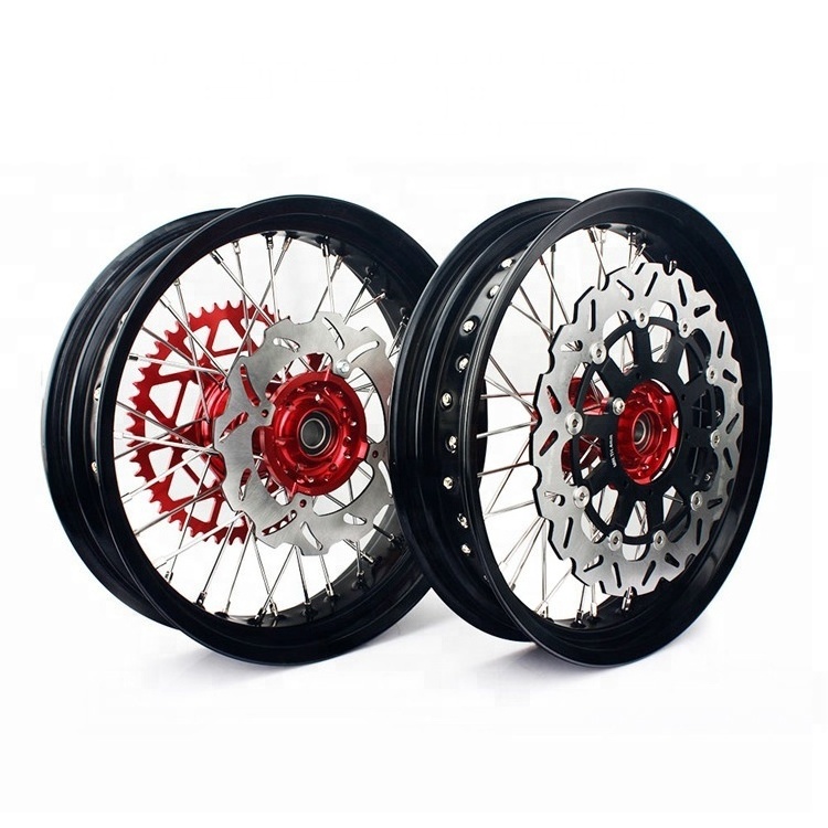 High Quality Motorcycle Aluminum Wheel Supermoto 17 Inch Wheel Rim Full ...