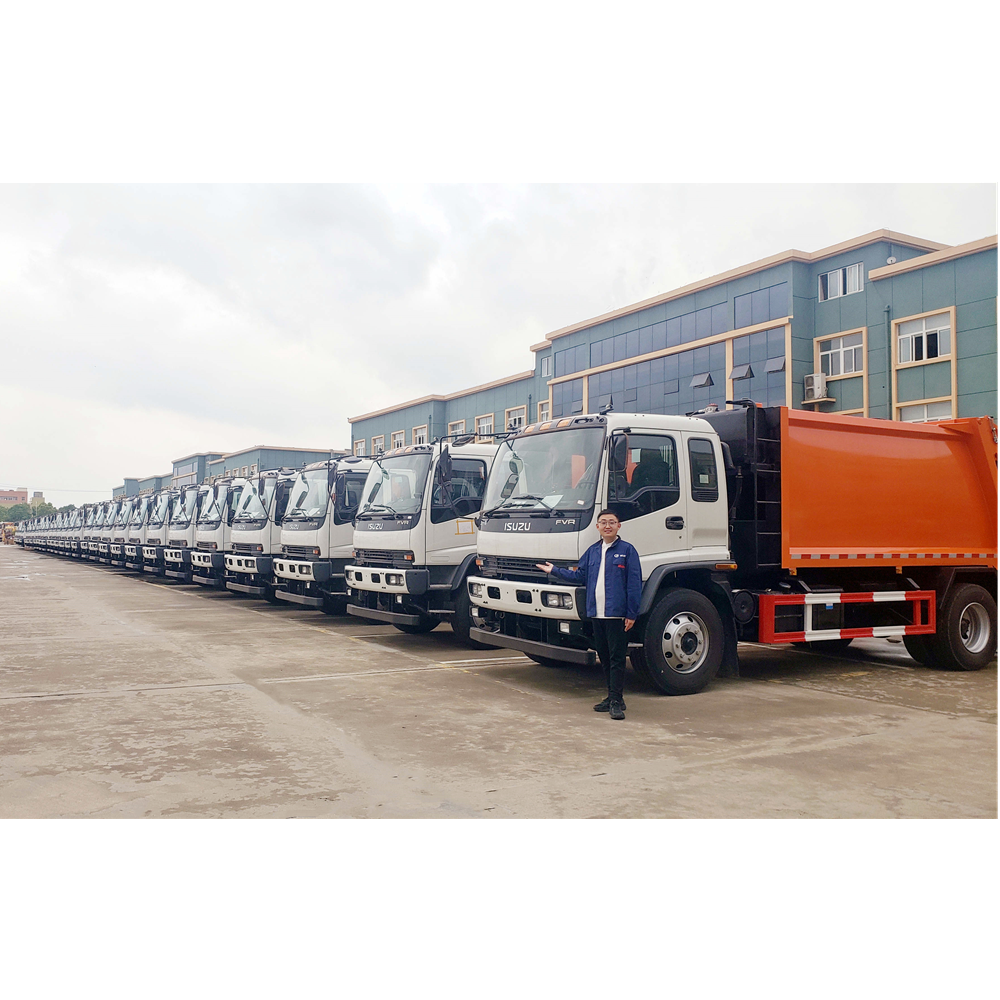 ISUZU 4x2 Compress Garbage Truck 25cbm Rear Loading Disposal Refuse ...