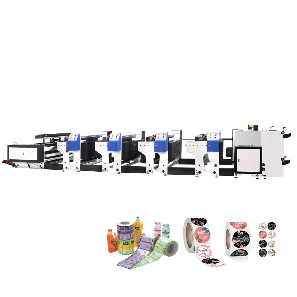 RTIN-800 4 color poster paper bag roll inline type printing machine ...