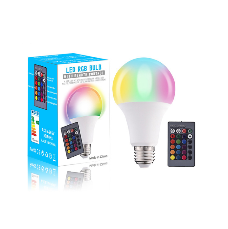 LED Color Changing Light Bulb with Remote Control -Smart Remote ...
