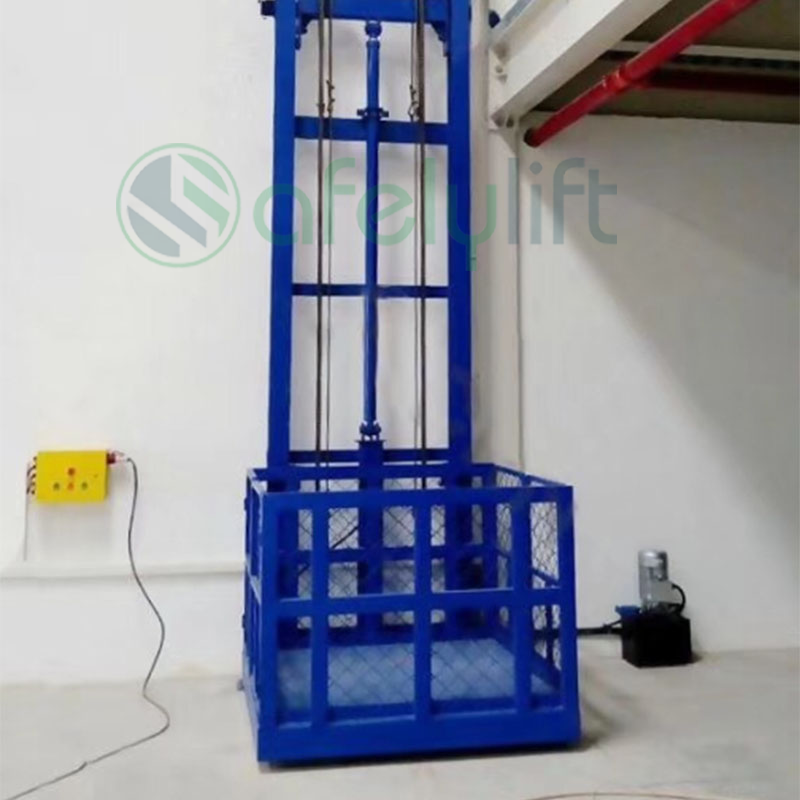 SAFELY 2023 New Guide rail goods lift vertical freight elevator cargo ...