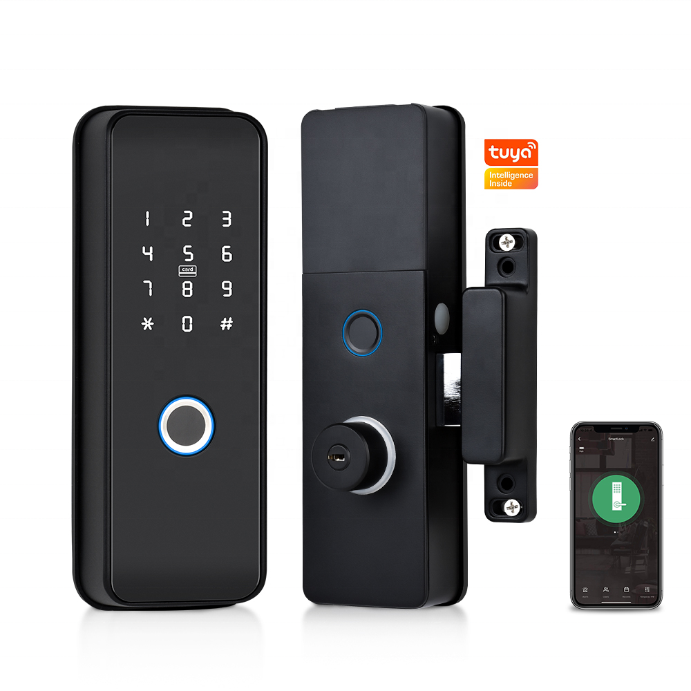 TUYA/TT Stainless smart electric rim lock IP65 waterproof outdoor two ...