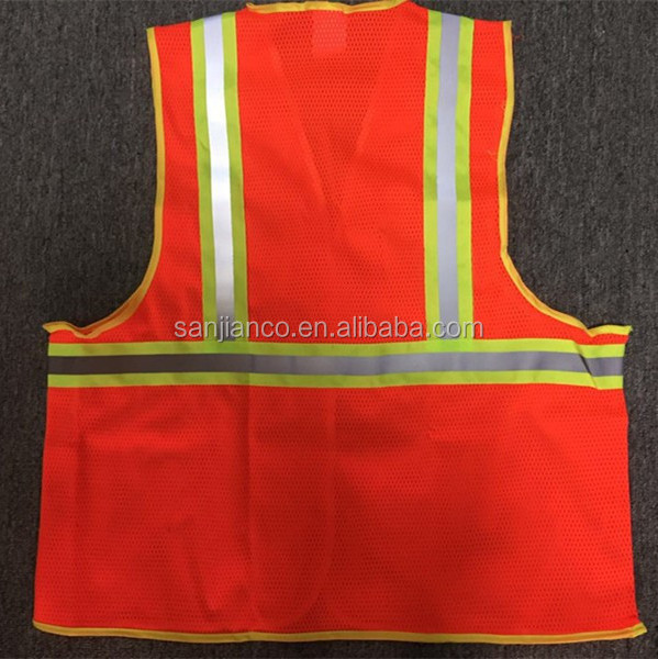 Sanjian mesh material green work waistcoat safety vest | Bestsuppliers.com