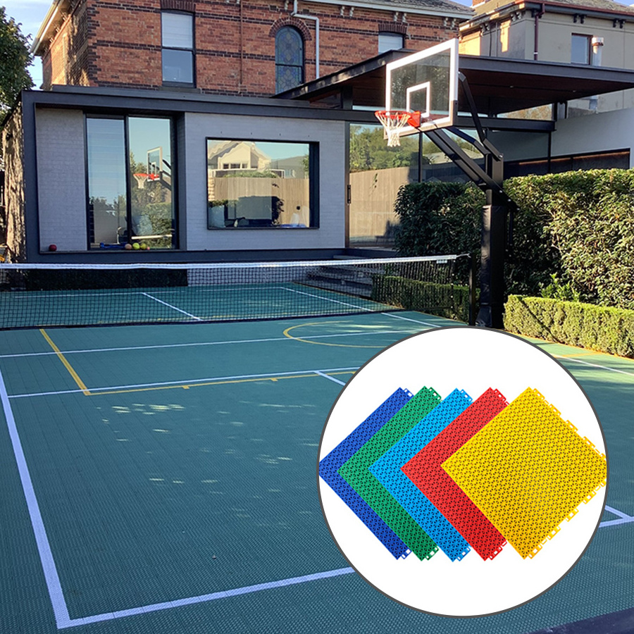 Pp Suspended outdoor Plastic Interlocking Basketball Court /tennis ...