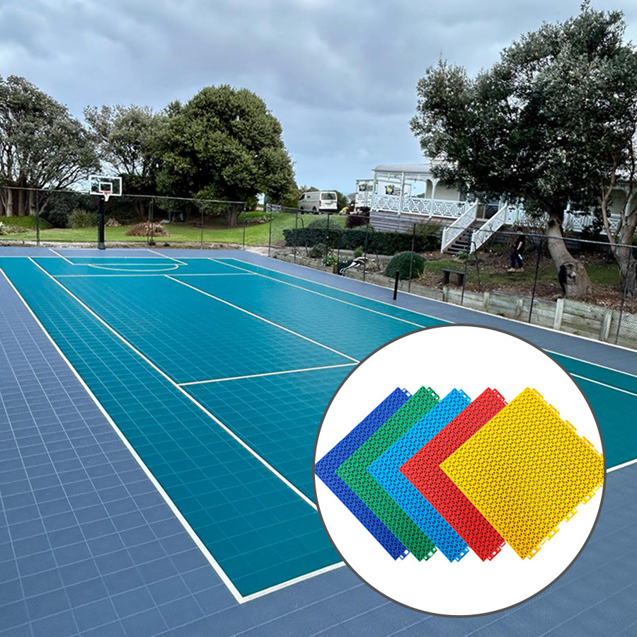 Pp Suspended outdoor Plastic Interlocking Basketball Court /tennis ...