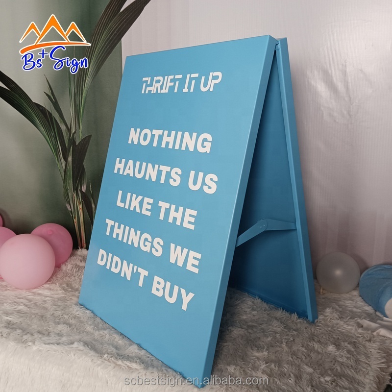 BS+ Custom Stainless Steel A Frame Sign Double Sided Advertising Boards ...