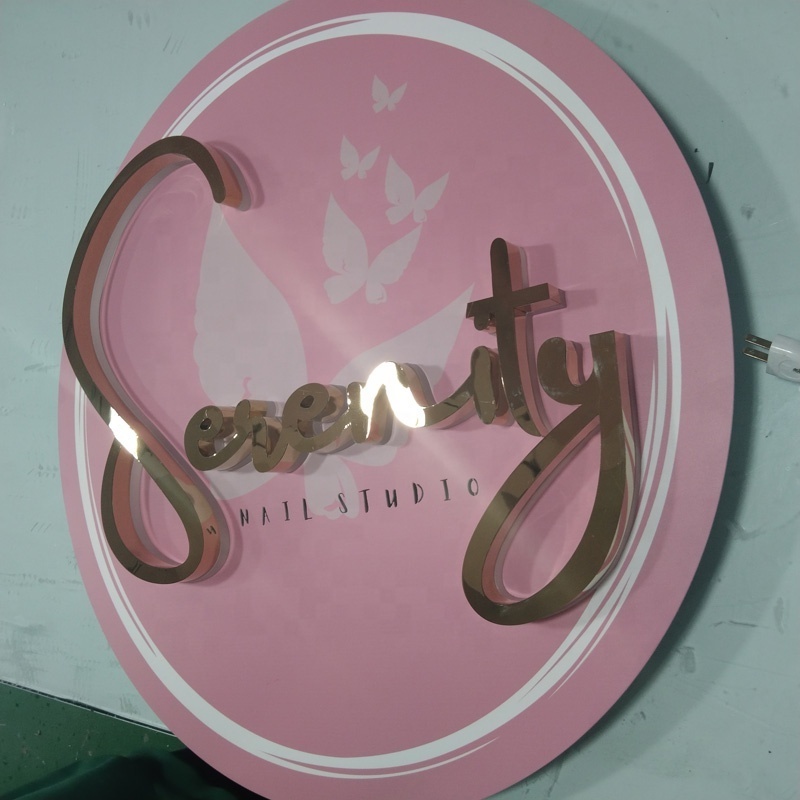 Kexian Custom Wall Logo Metal Signs 3D Illuminated Indoor Office Sign ...