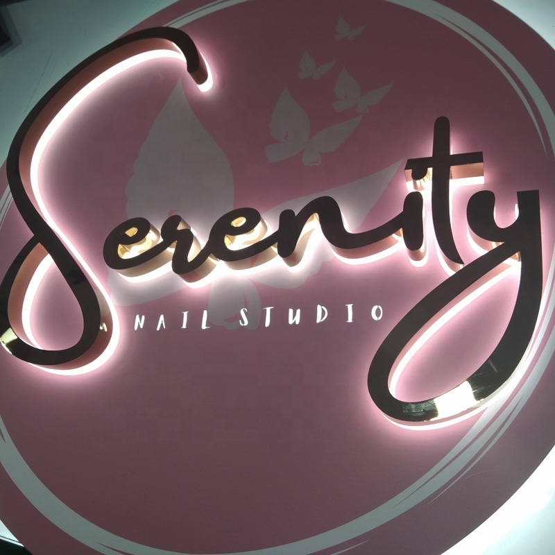 Kexian Custom Wall Logo Metal Signs 3D Illuminated Indoor Office Sign ...