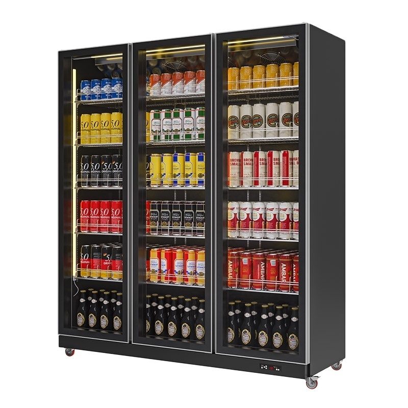Supermarket Commercial Vertical Upright Freezers Display Beverage ...