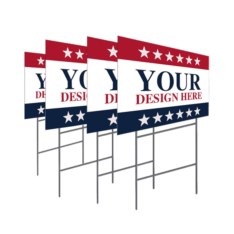 Factory custom corrugated plastic sign board Pp hollow board yard lawn ...