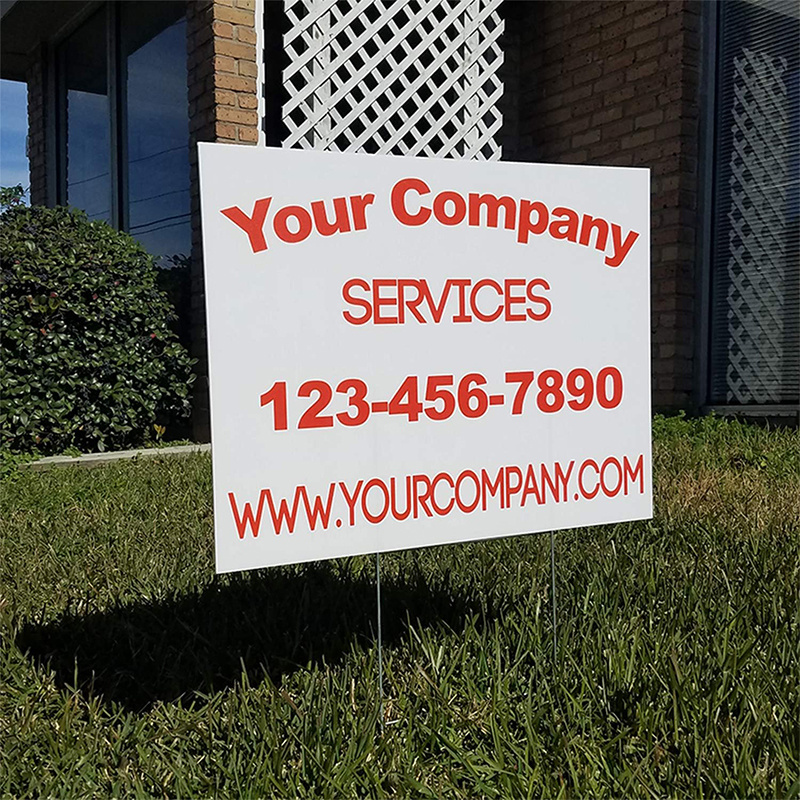 Factory custom corrugated plastic sign board Pp hollow board yard lawn ...