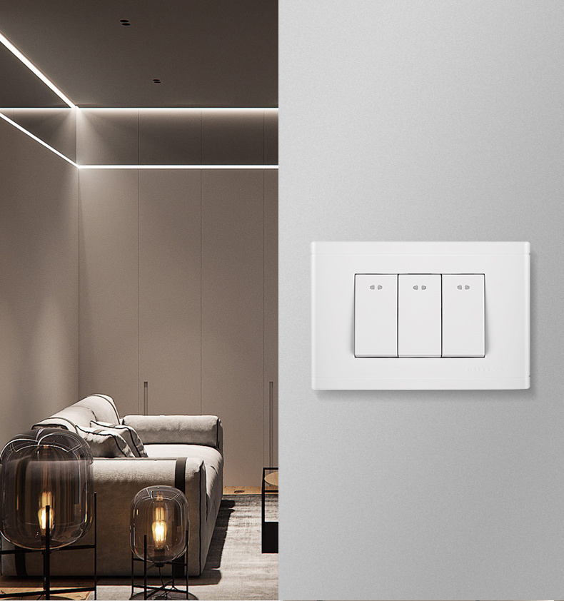 Chile Hot Selling Italy Glass Wall Socket Black American 110V Electric ...