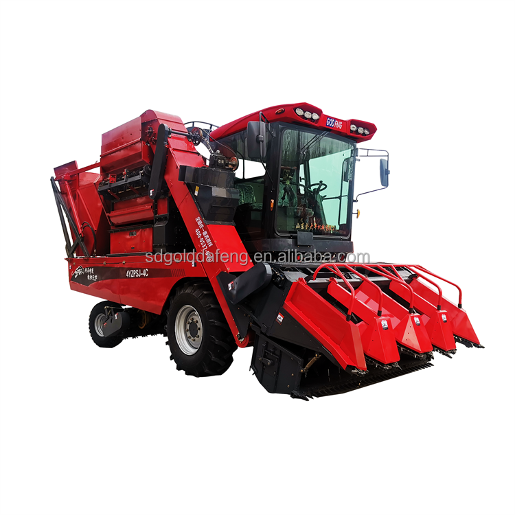 Fresh green corn forage harvester wheel type silage combine harvester ...