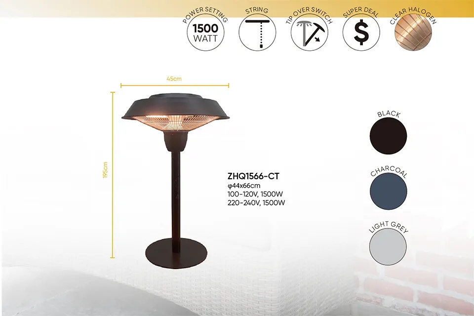 electric infrared patio heater outdoor propane wood pellet intertek ...